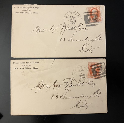 U.S. Scott # 183 - Fancy Cancels - Reverse Negative S/T To Same Address ...