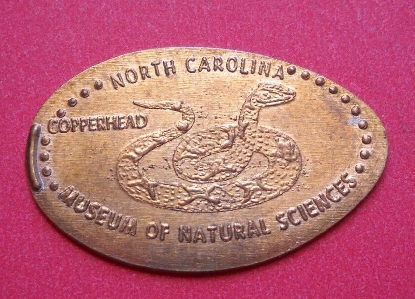 North Carolina Museum Natural Sciences elongated penny USA cent ...
