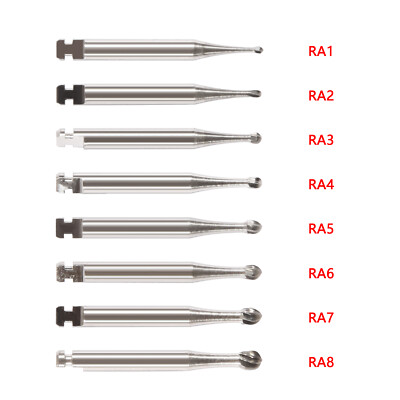 8 Types Dental Round Carbide Bur for Slow Speed Latch Type RA 1# - 8 ...