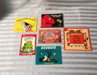 6 HALLOWEEN Kid's Picture Books Lot - Hink Pink/Harry & Terrible ...