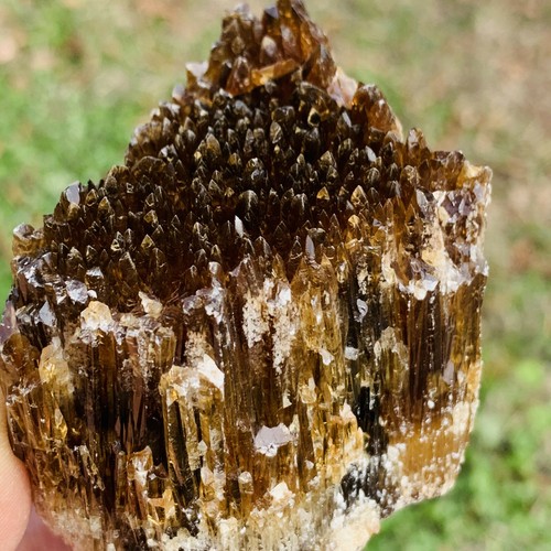 289g Natural amber calcite quartz crystal cluster ore sampleN | eBay