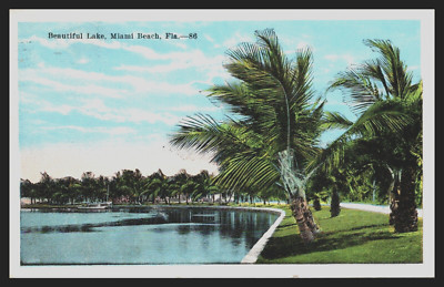 BEAUTIFUL LAKE, MIAMI BEACH, FLORIDA, Palm Trees, Park, Tropical Scene ...