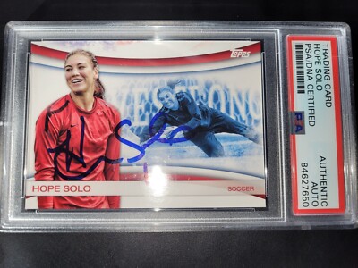 Hope Solo 2012 Topps Card PSA DNA Signed Autographed Auto #OLY-10 USA ...