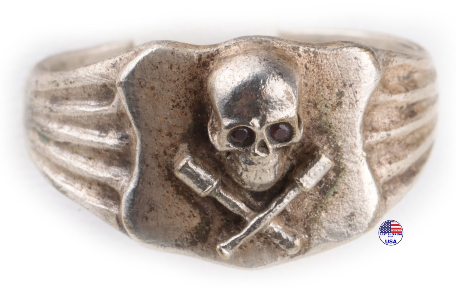 1941 Ring Skull WW2 Gothic Death head WWII Shock troo… - Gem
