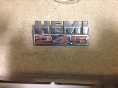 ORIGINAL CHRYSLER HEMI 245 CAR BADGE | eBay Australia