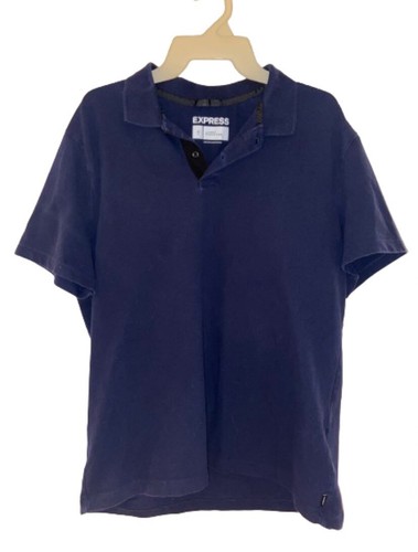 Express Polo Shirt Men's LG Navy Short Sleeve Stretch Moisture Wicking ...