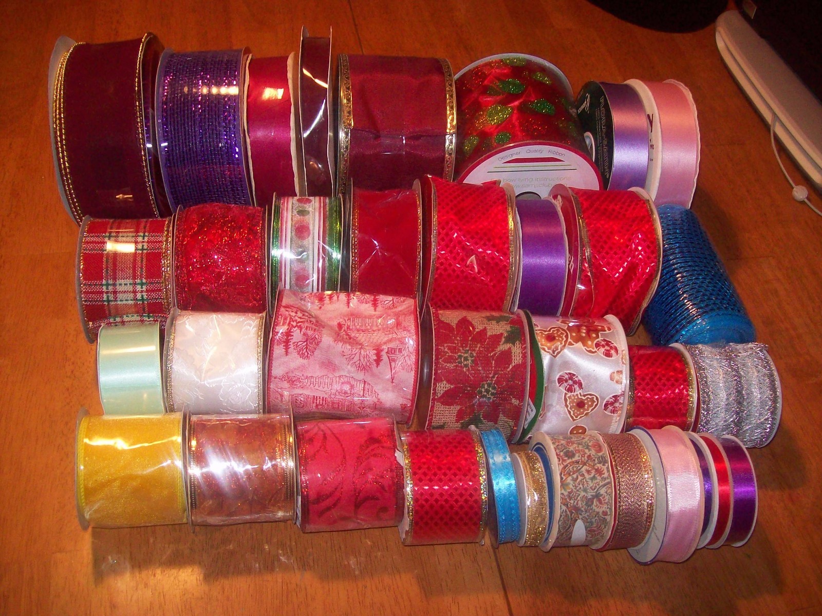 Lot Of 35 New Craft Ribbon Spools Over 580 Yards | eBay