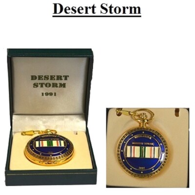 Desert Storm Pocket Watch With Chain Gift Boxed | eBay
