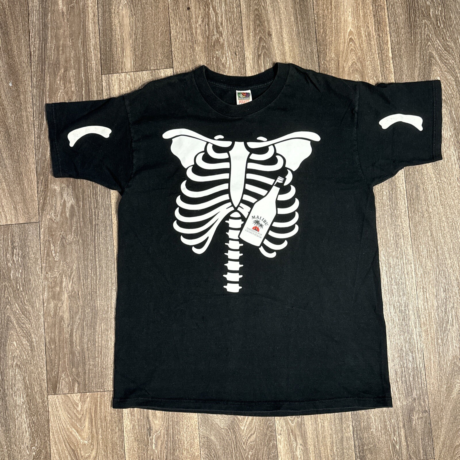 Vintage 1999 Malibu Caribbean Rum Skeleton Bones Doub… - Gem