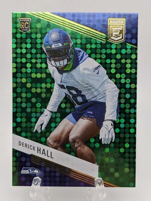 💥 Derick Hall 2023 Donruss Elite Green Disco RC Rookie #130 Seattle ...
