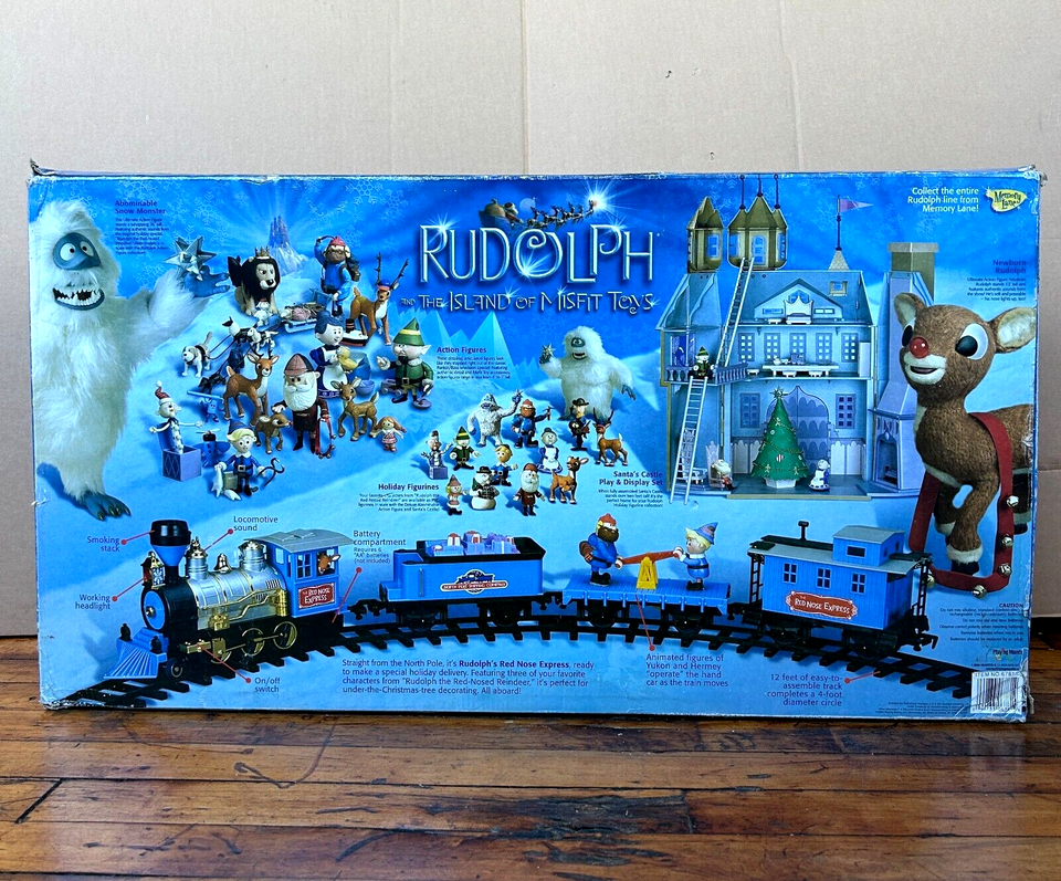 Rudolph & The Island of Misfit Toys Red Nose Express Train Set Memory ...