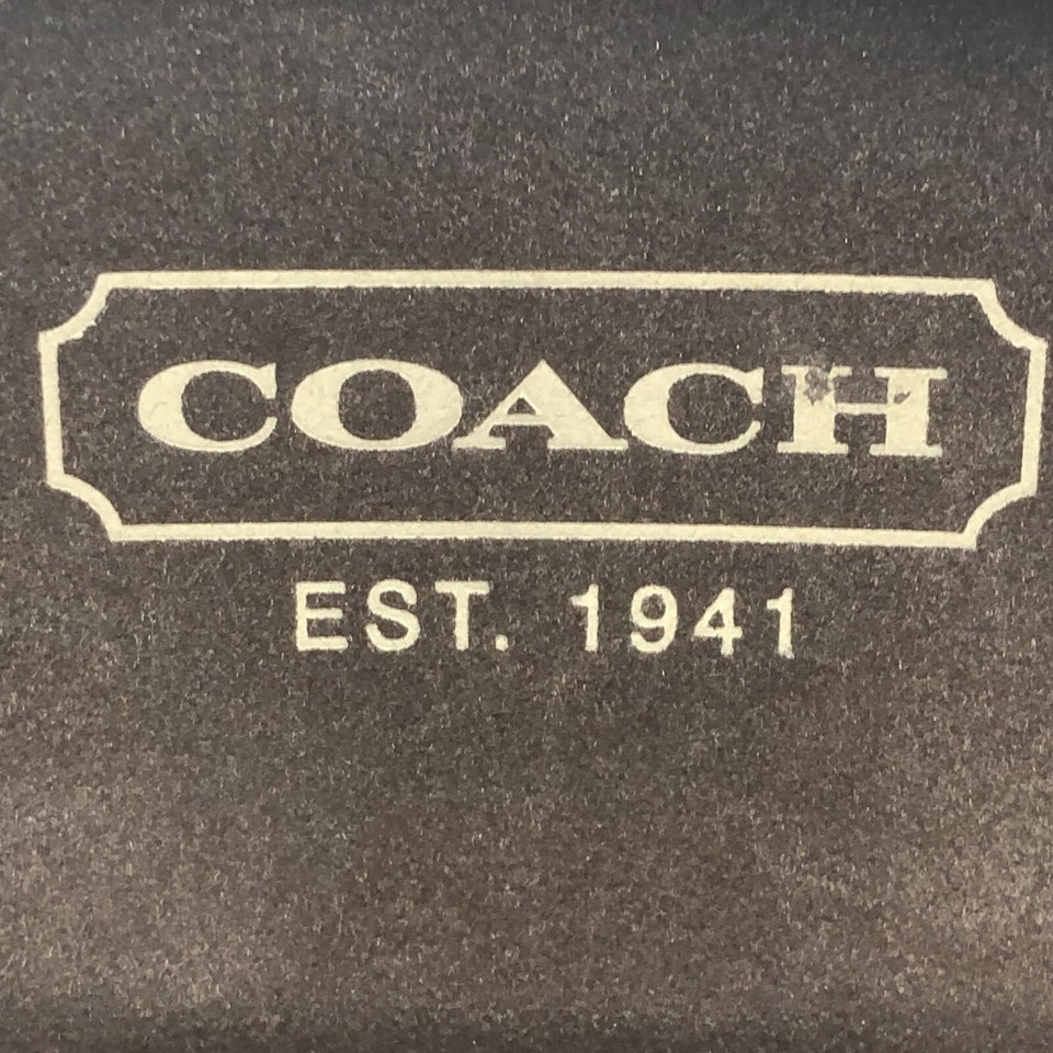 Coach Signature Logo Hard Clamshell Tan Brown Eyeglass Sunglasses Flip ...