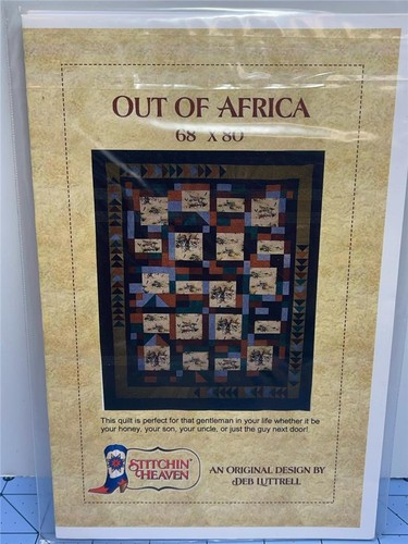 STITCHIN' HEAVEN Quilt Pattern by Deb Luttrell OUT OF AFRICA - 68" x 80 ...