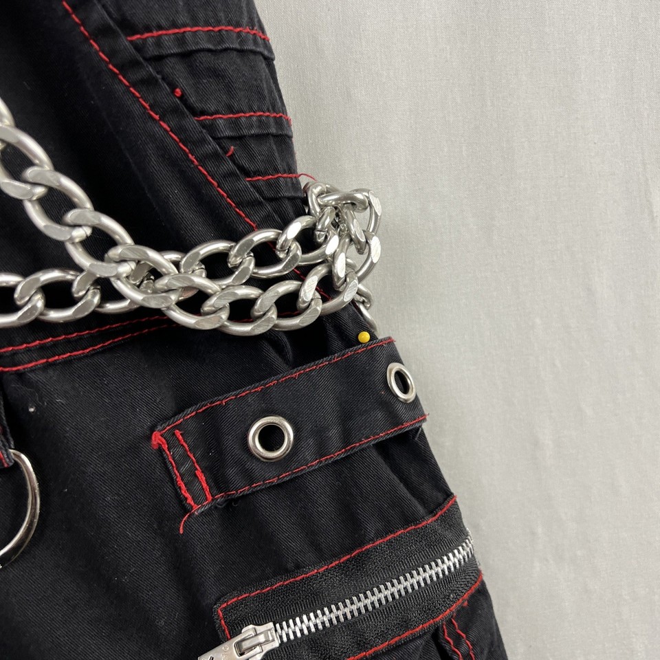 Vintage 90s Tripp NYC Pants Men XL Black Chains Wide Leg Rave Emo ...