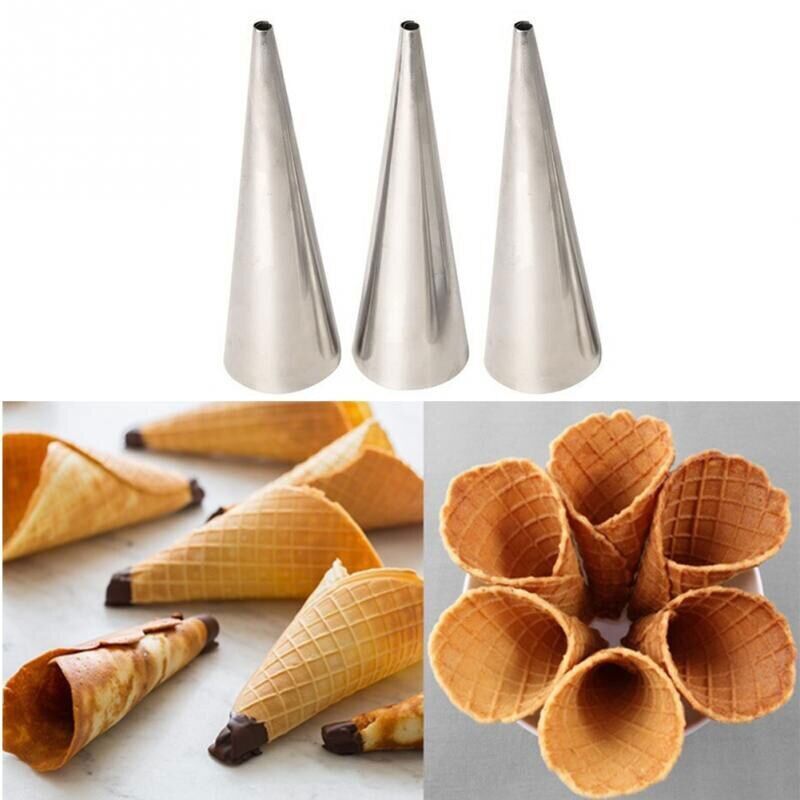 6/12/24pcs Baking Cones Stainless Steel Tubes Bread Pastry Making Cake ...