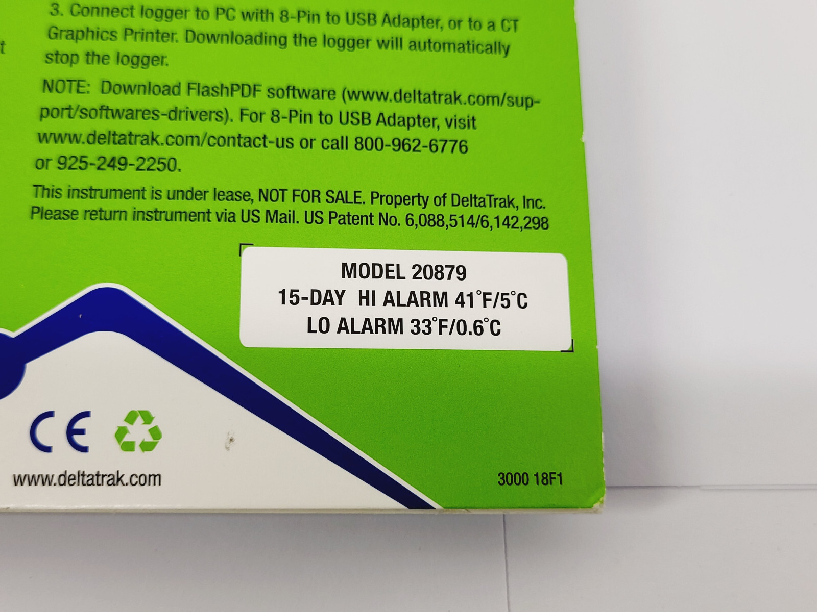 (7) DeltaTrak FlashLink VU In-Transit Logger (20879) w/ (1) FlashLink ...