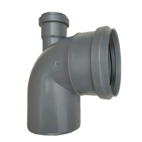 4" 110mm Soil Pipe Elbow 90° with 50mm top Socket Sewer Waste Drainage ...