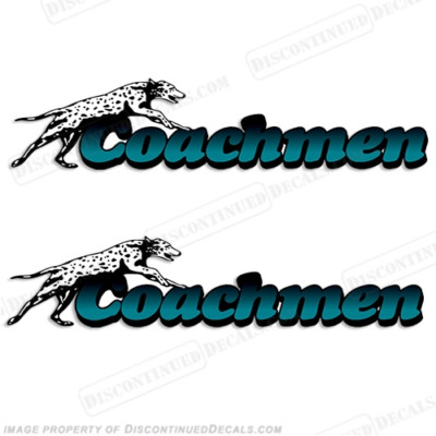 Fits Coachmen RV Motorhome Decals (Set of 2) - Teal - 11.75" x 54.75 ...