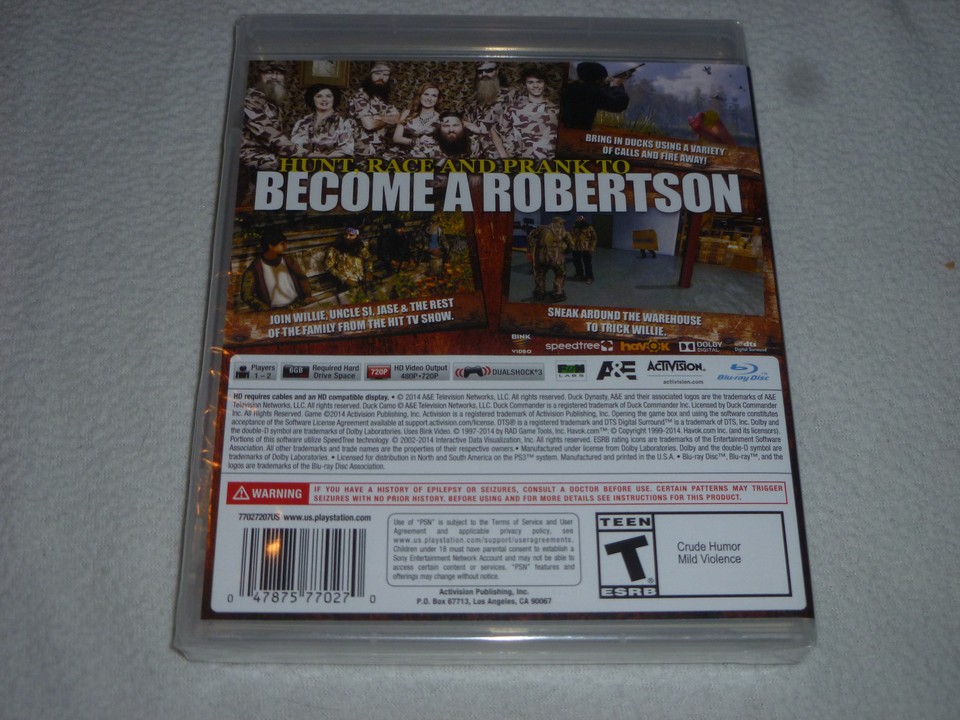BRAND NEW FACTORY SEALED PLAYSTATION 3 PS3 GAME DUCK DYNASTY NFS ...