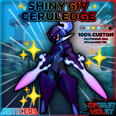 Shiny Ceruledge 6IV Pokemon Scarlet & Violet 🚀 Fast 🚀 | eBay