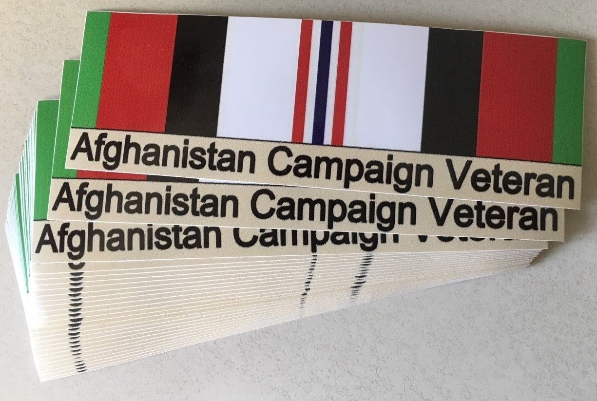 Afghanistan Campaign Veteran decal (6" x 2") Bumper Sticker. | eBay