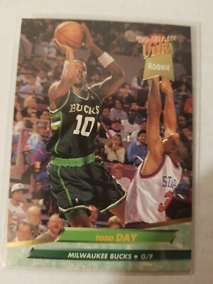 1992-93 Fleer Ultra # 297 TODD DAY Milwaukee Bucks RC Rookie Basketball ...