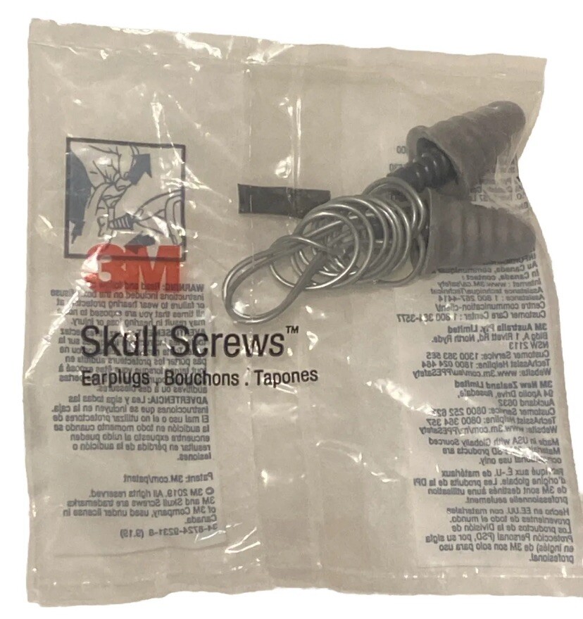 3M E-A-R Skull Screw Ear Plugs Noise Reduction 32dB P1300 36 PACK 3 ...