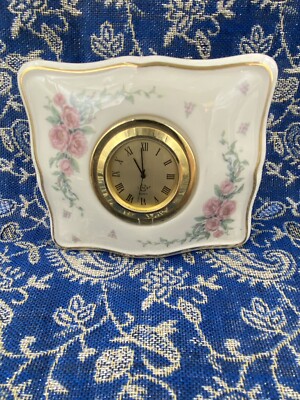 Lenox Rose Manor Porcelain Table Clock | eBay