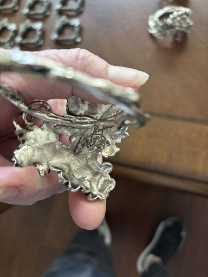 Vintage 1995 Arthur Court Silver Tone Classic Signed Dated Grape Napkin ...