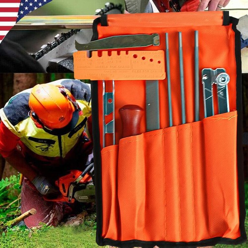 10pcs Chainsaw Chain Sharpening Kit Tool Set Guide Bar File Sharpener ...