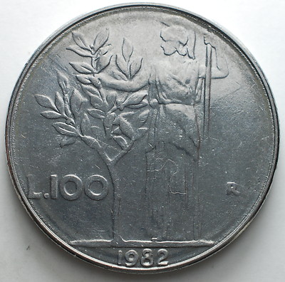 1982 Italian Republic 100 Lire Defective Tondello | eBay