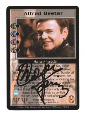 BT's BABYLON 5 CCG Alfred Bester Autographed Embossed Walter Koenig ...