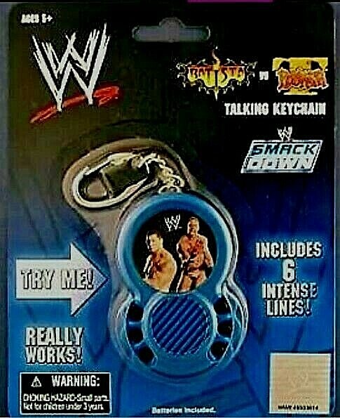 Two WWE Talking Keychains SmackDown! Batista/Booker T & RAW John Cena ...