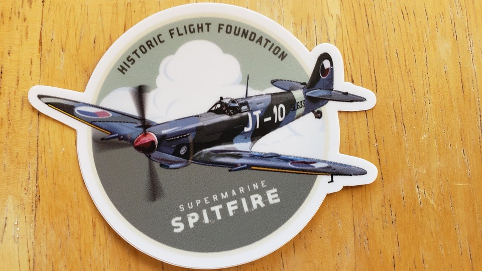 Spitfire Sticker WWII Plane Decal. Vintage Aircraft | eBay