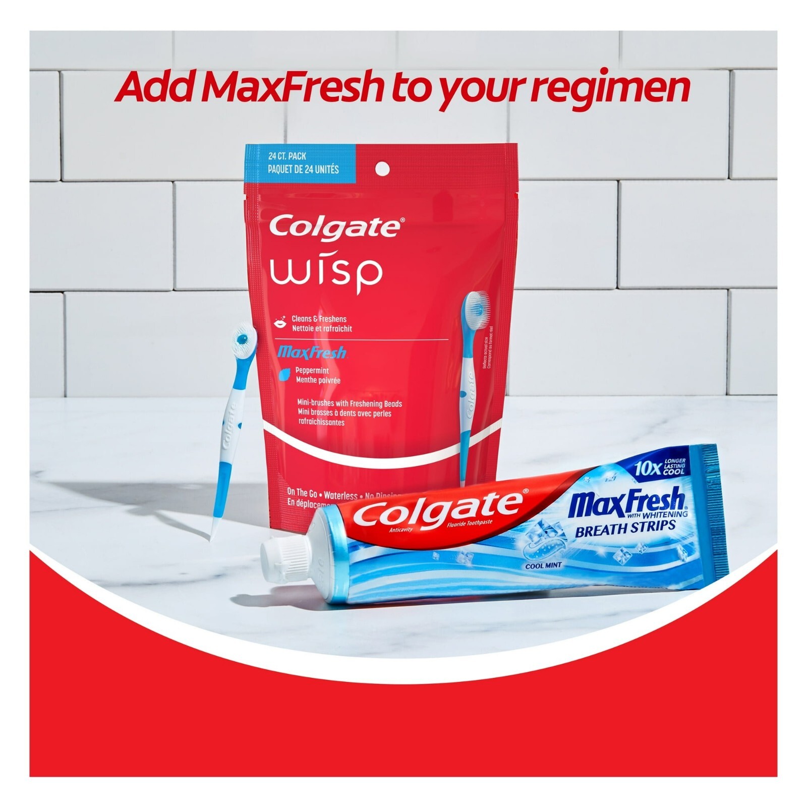 Colgate Max Fresh Wisp Disposable Mini Travel Toothbrushes, Peppermint ...
