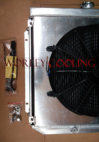 Aluminum Radiator +Shroud +Fan for FORD Falcon XR XT XW XY Windsor 289 ...