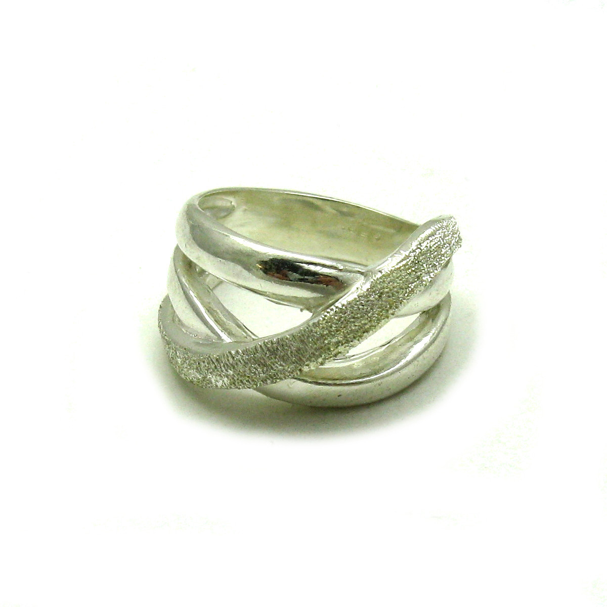 Stylish Genuine Sterling Silver Ring Stamped Solid 925 Matt Finished ...