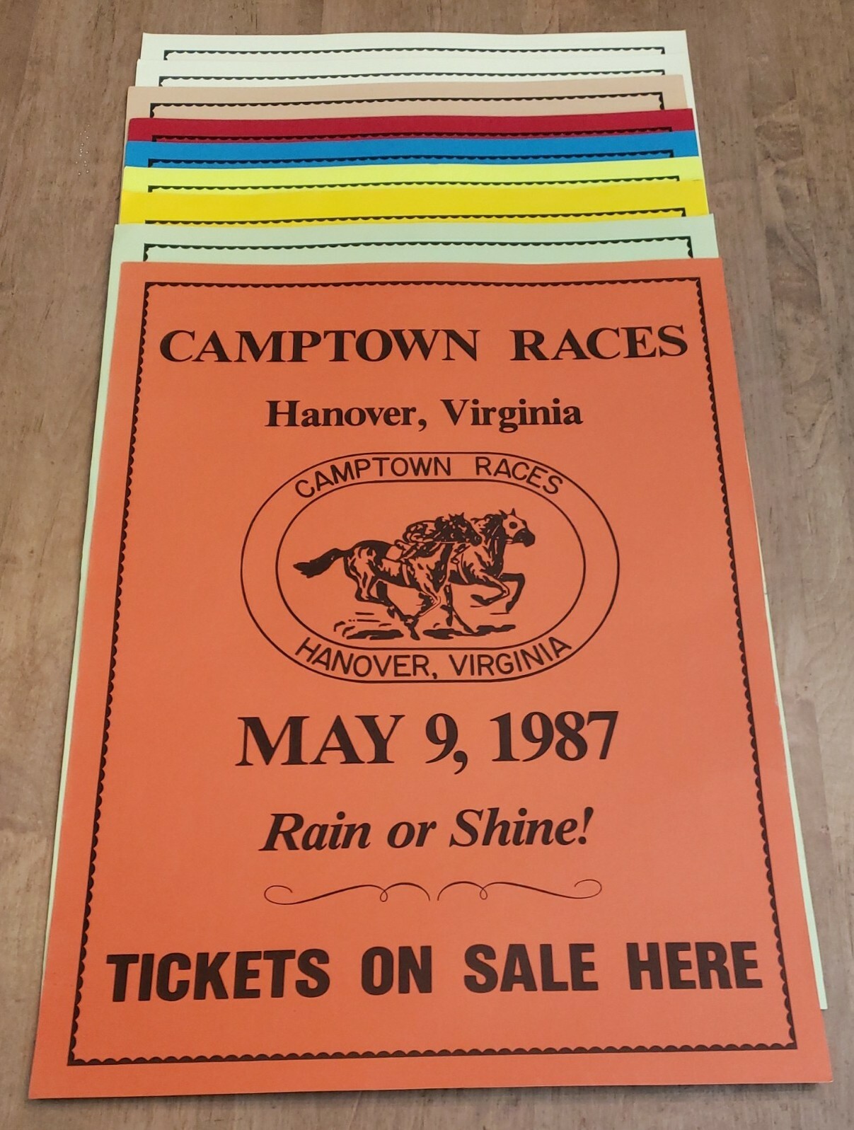Camptown Races Ashland Virginia 1987-1995 Original Lithograph Posters 9 ...