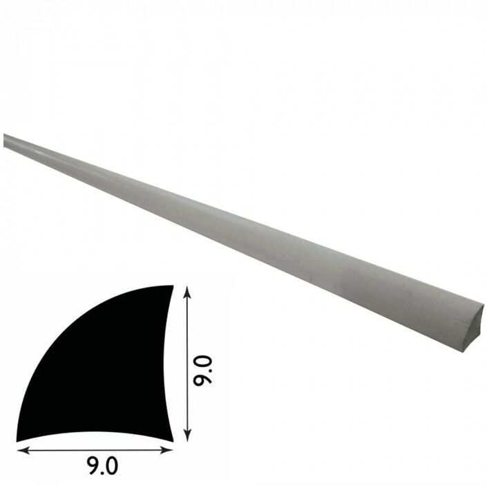 PVC Quadrant Trim 1m 9mm Black White Silver Grey – Edge Moulding Floor ...