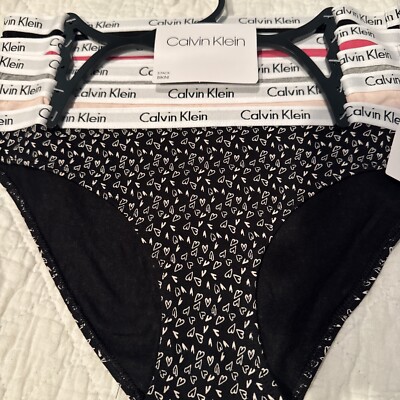WOMENS SIZE SMALL CALVIN KLEIN BIKINI UNDERWEAR 5 PAIR PINK BLACK GRAY ...