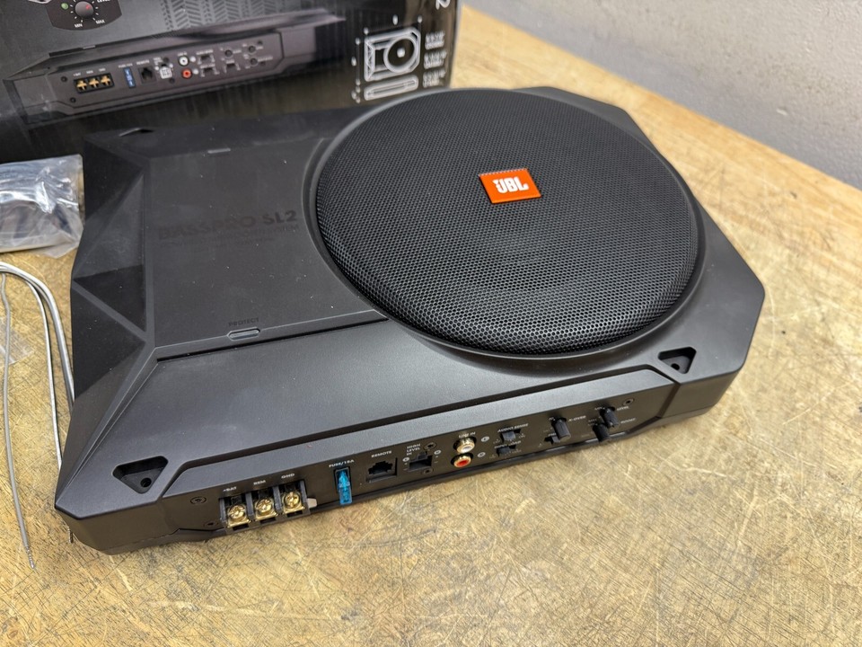 JBL BASSPRO SL2 Powered 8" (200mm) Car Audio Under Seat Woofer System ...