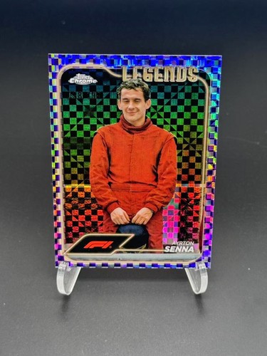 2024 Topps Chrome Formula 1 F1 Ayrton Senna Purple Checker Falg 38/199 ...