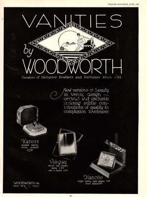 1928 Woodworth Vanities for powder Original ad from Theatre - Very Rare ...