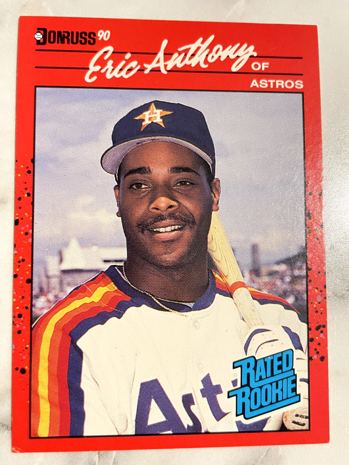 1990 Donruss Eric Anthony ULTRA RARE Misprint Error Baseball Card ...