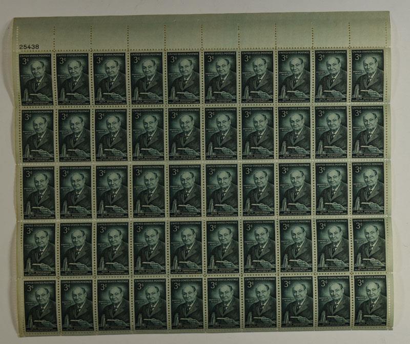 US SCOTT 1080 PANE OF 50 HARVEY W WILEY 3 CENT FACE MNH | eBay