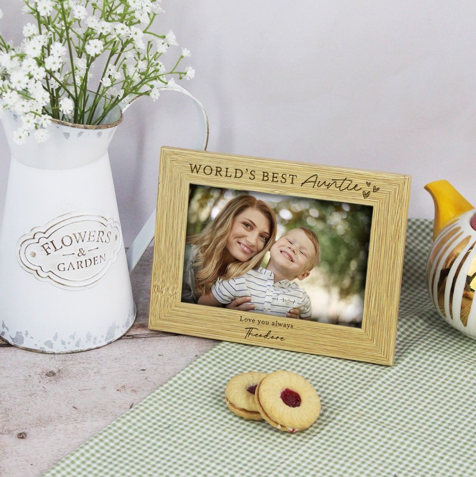 World's Best Mummy Mum Personalised Wooden Photo Frame Grandma Gift for ...