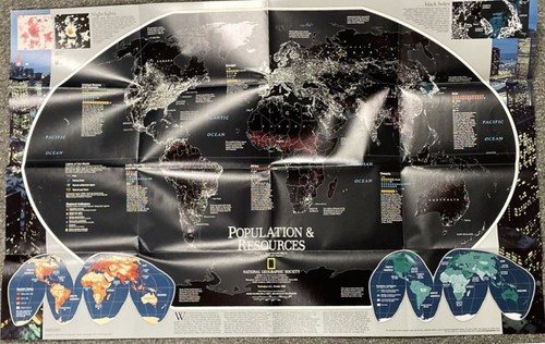 Lot of 5 National Geographic Millennium In Maps- Cultures, Population ...