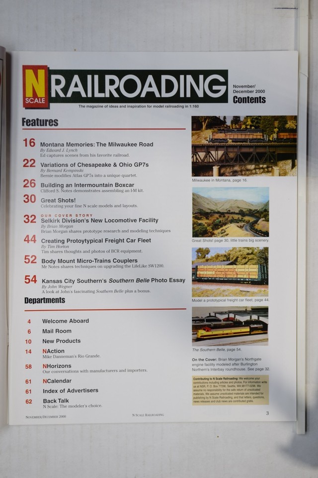 N Scale Railroading Magazine 2000 - 2020 EVERY ISSUE AVAILABLE sold ...