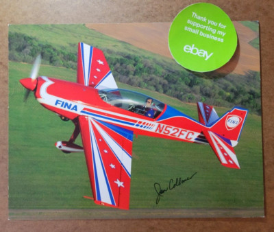 Airshow Photo of John Collmer in a FINA Extra 300L Aircraft w/Signature ...