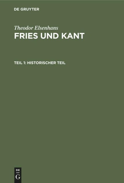 Historischer Teil von Theodor Elsenhans (1906, Gebundene Ausgabe ...